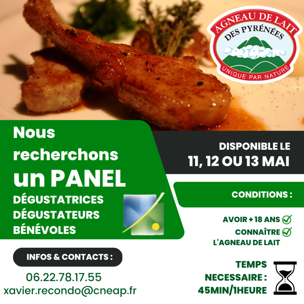 Panel dégustation Agneau de lait des Pyrénées - Label Rouge - Lycée ...